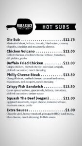 Fire & Slice Pizzeria | Menus.bm